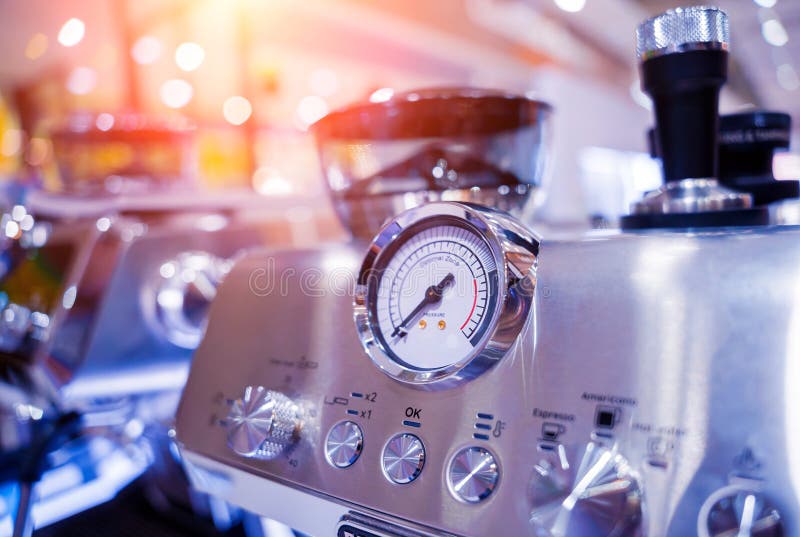 Coffee Machine in the Showroom of a Large Store Stock Photo - Image of ...