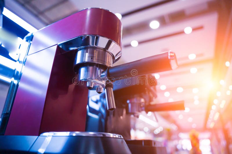 Coffee Machine in the Showroom of a Large Store Stock Photo - Image of ...