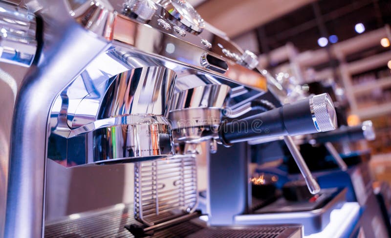 Coffee Machine in the Showroom of a Large Store Stock Photo - Image of ...