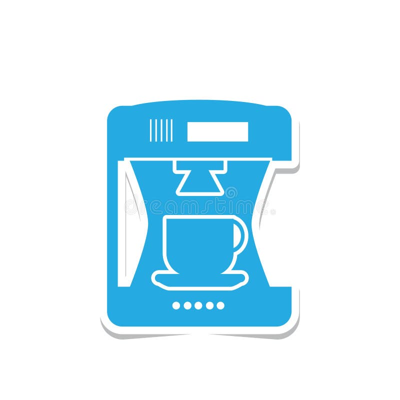 Coffee Machine Sticker. Vector Illustration Decorative Design Stock ...