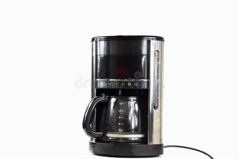 Coffee machine with timer stock image. Image of handle - 98144875