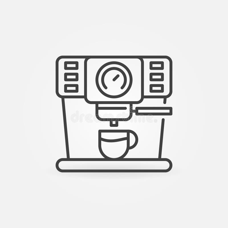 Coffee Machine Vector Concept Icon in Outline Style Stock Vector ...