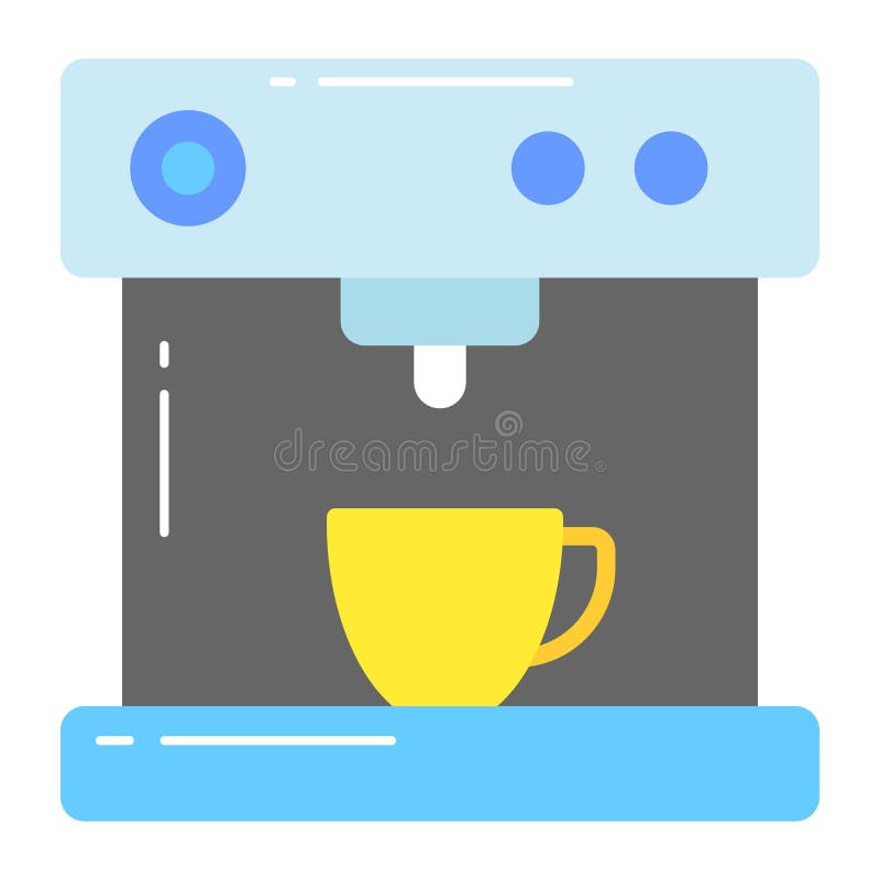 Coffee Machine Vector Design, Coffee Dispenser Icon in Editable Style ...