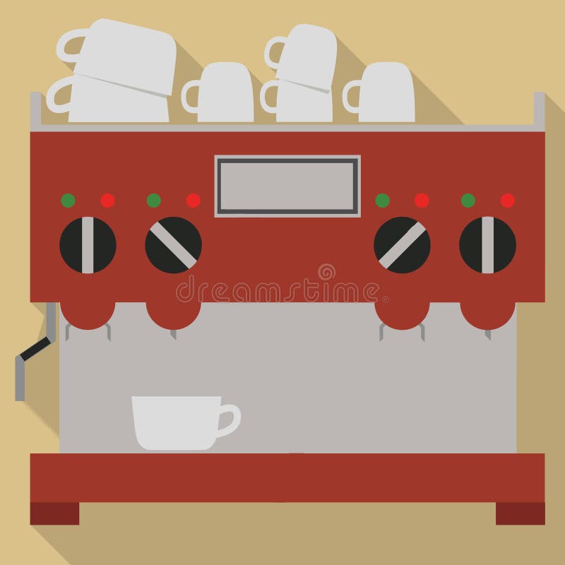 Coffee Machine. Vector Illustration Decorative Design Stock Vector ...