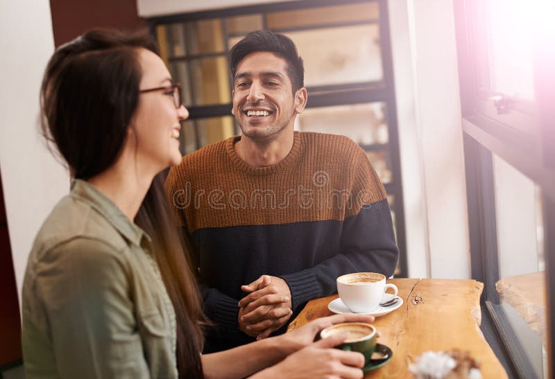 Coffee Made Me Do it. Young People in a Coffee Shop. Stock Photo ...