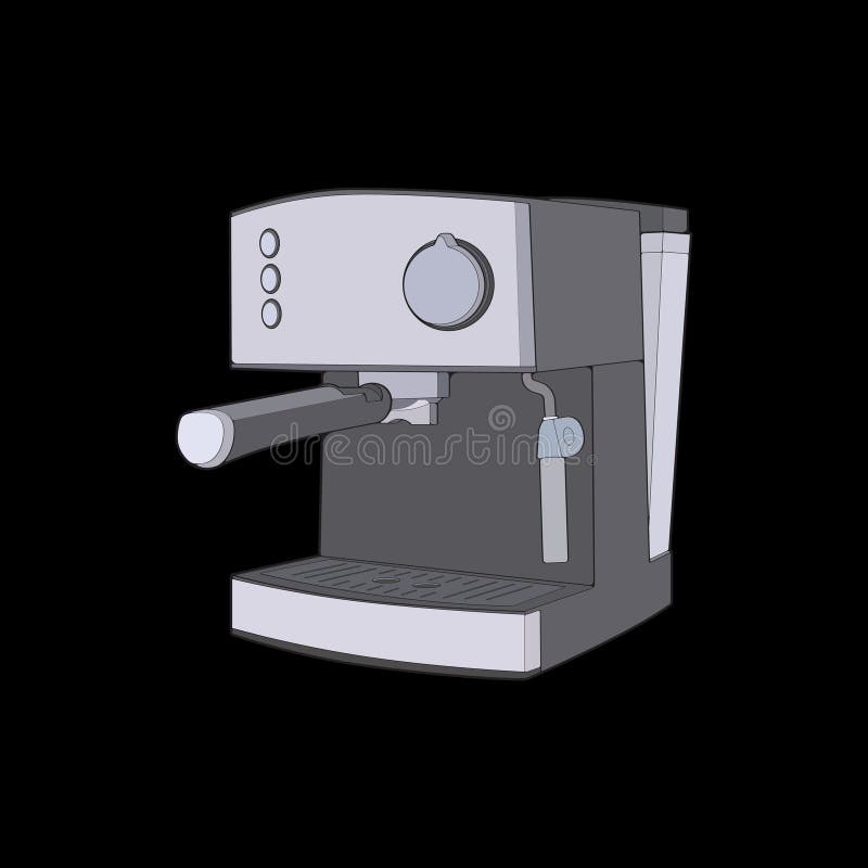 Coffee Maker Outline Drawing Vector, Coffee Maker Drawn in a Sketch ...