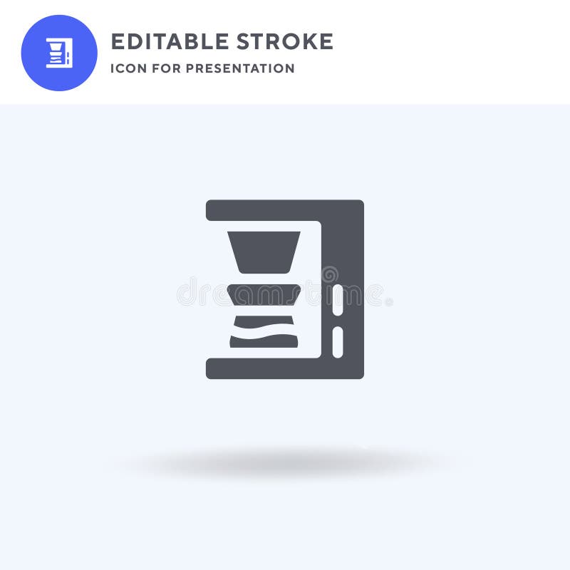 Coffee Maker Icon Vector, Filled Flat Sign, Solid Pictogram Isolated on ...