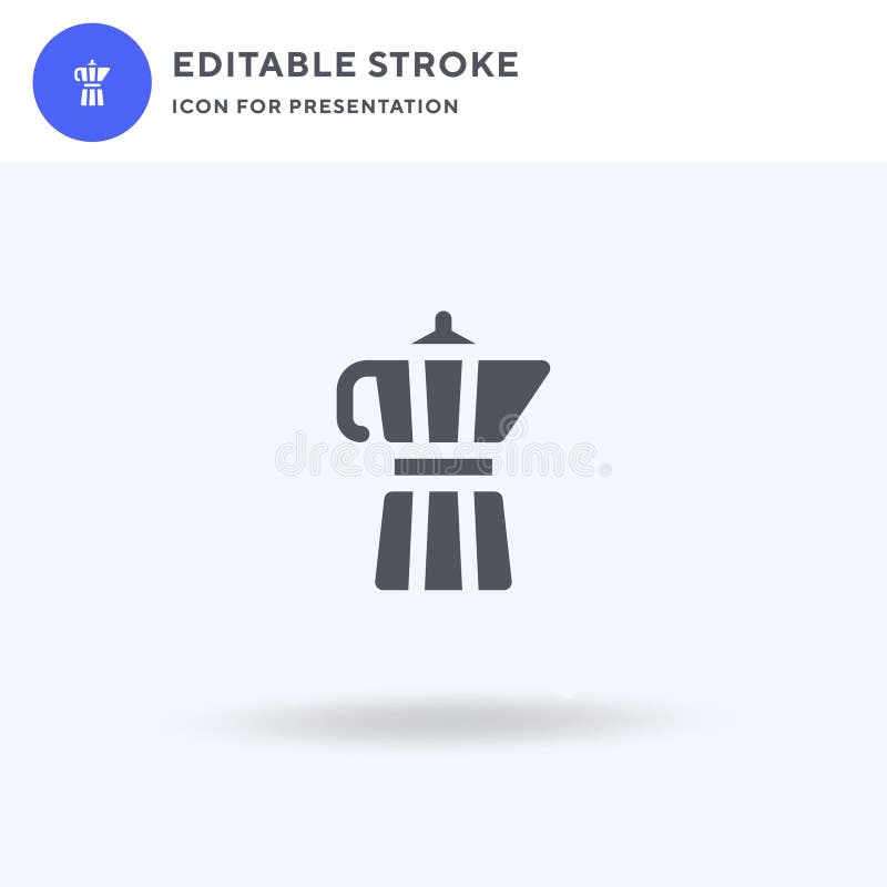 Coffee Maker Icon Vector, Filled Flat Sign, Solid Pictogram Isolated on White, Logo Illustration ...