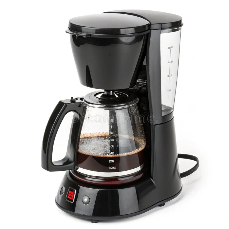 Coffee Maker Isolated on White Background Stock Illustration ...