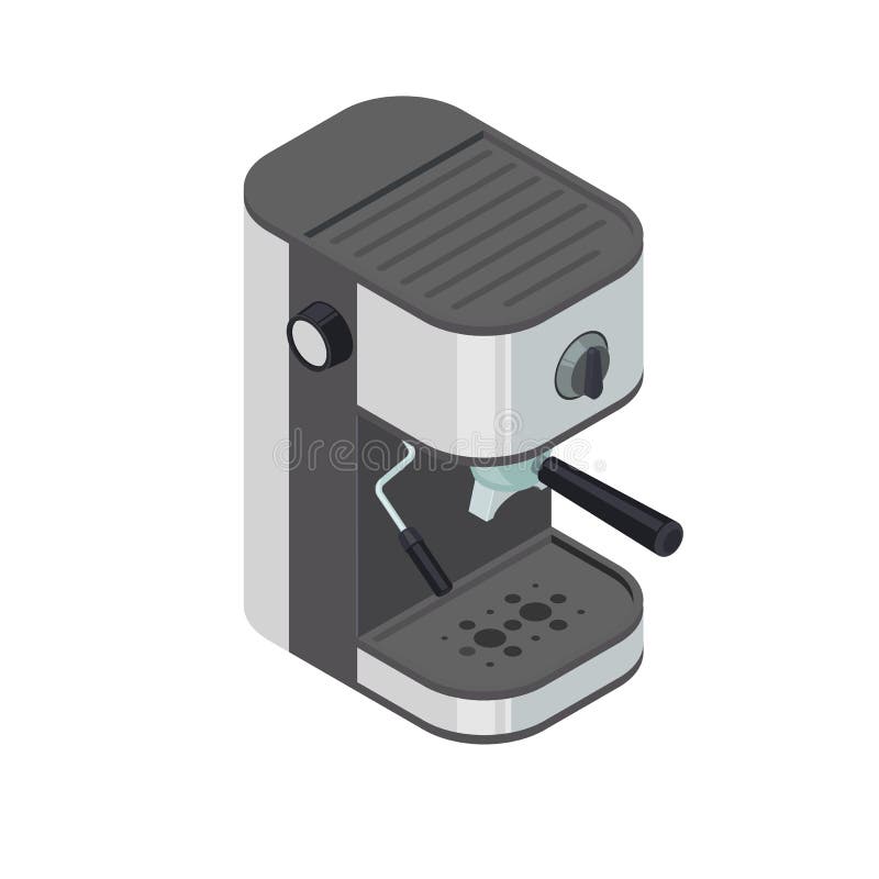 Coffee Maker Isometric Illustration Coffee Espresso Machine Stock ...