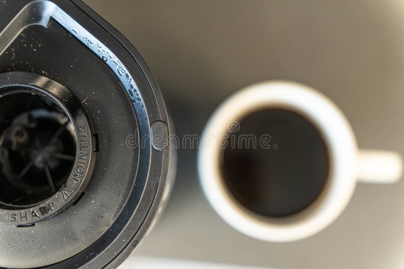 Coffee Maker Machine with Coffee Mug at Office Stock Photo - Image of ...