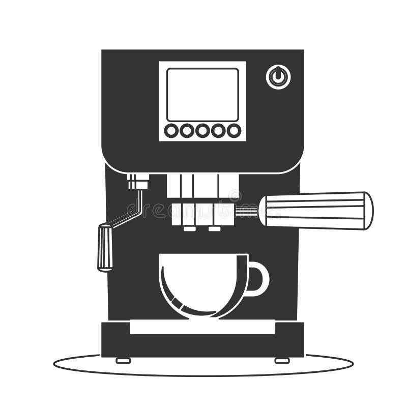 Coffee Maker Machine Icon Flat. Set. Simple Vector Stock Vector ...