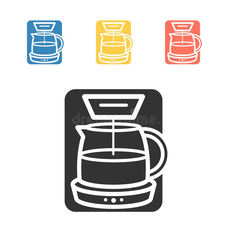 Coffee Maker Machine Icon . Vector Signs for Web Graphics. Stock Vector ...