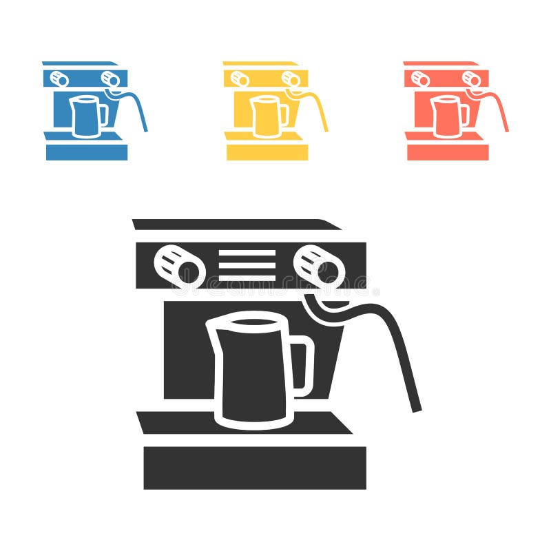 Coffee Maker Machine Icon . Vector Signs for Web Graphics. Stock Vector ...