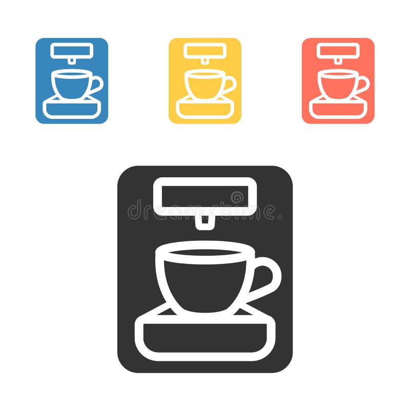 Coffee Maker Machine Icon . Vector Signs for Web Graphics. Stock Vector ...