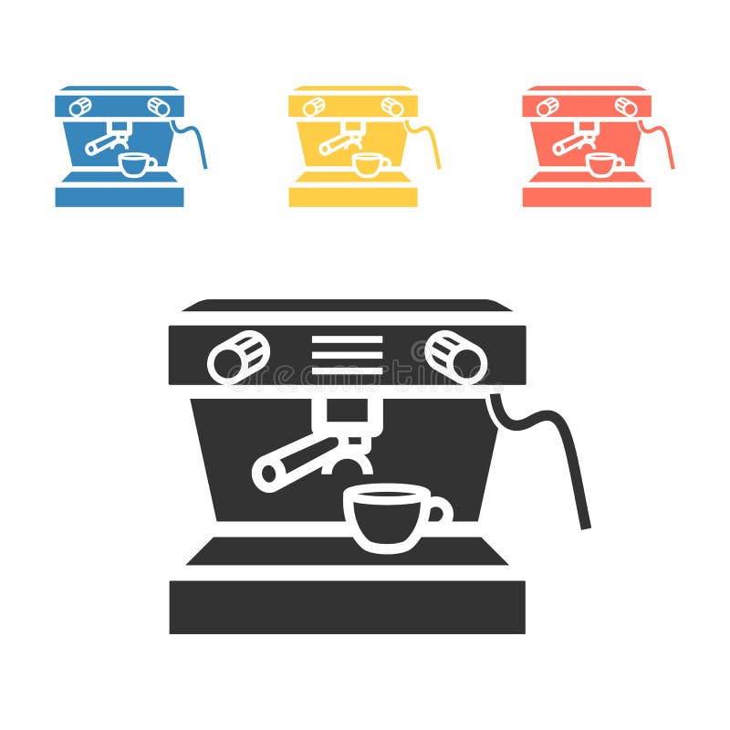 Coffee Maker Machine Icon . Vector Signs for Web Graphics. Stock Vector ...