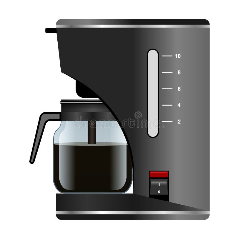 Coffee Maker Vector Icon.Realistic Vector Icon Isolated on White ...
