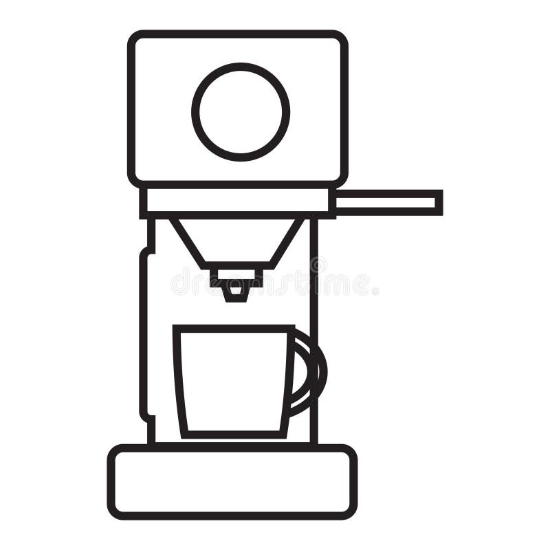Coffee Maker. Vector Illustration Decorative Design Stock Vector ...