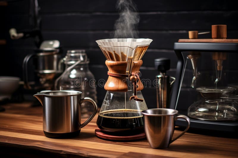 Coffee Making Equipment and Tools at Home Kitchens To Brew Hot Coffee ...