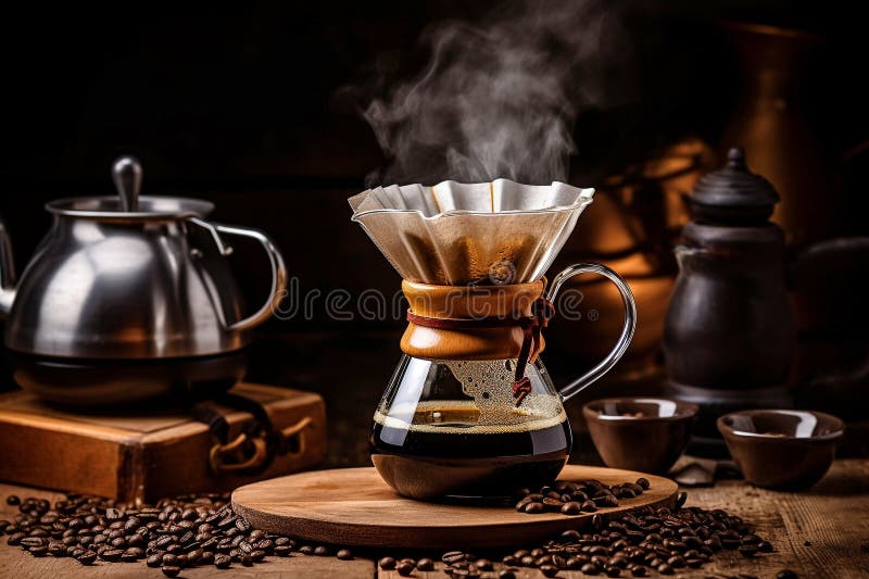 Coffee Making Equipment and Tools at Home Kitchens To Brew Hot Coffee ...