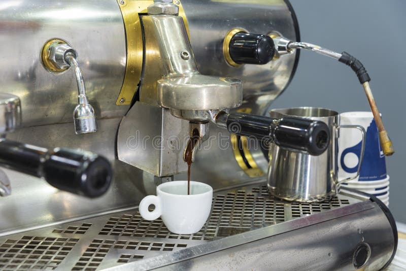 Coffee Making Machines, Coffee Making Process Stock Image - Image of ...