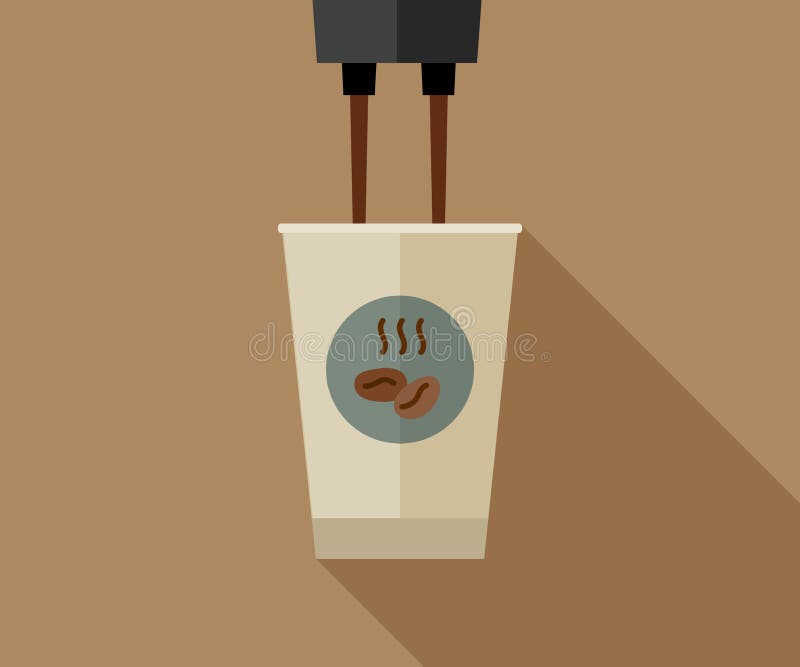 Coffee Making with Paper Cup Stock Vector - Illustration of latte ...