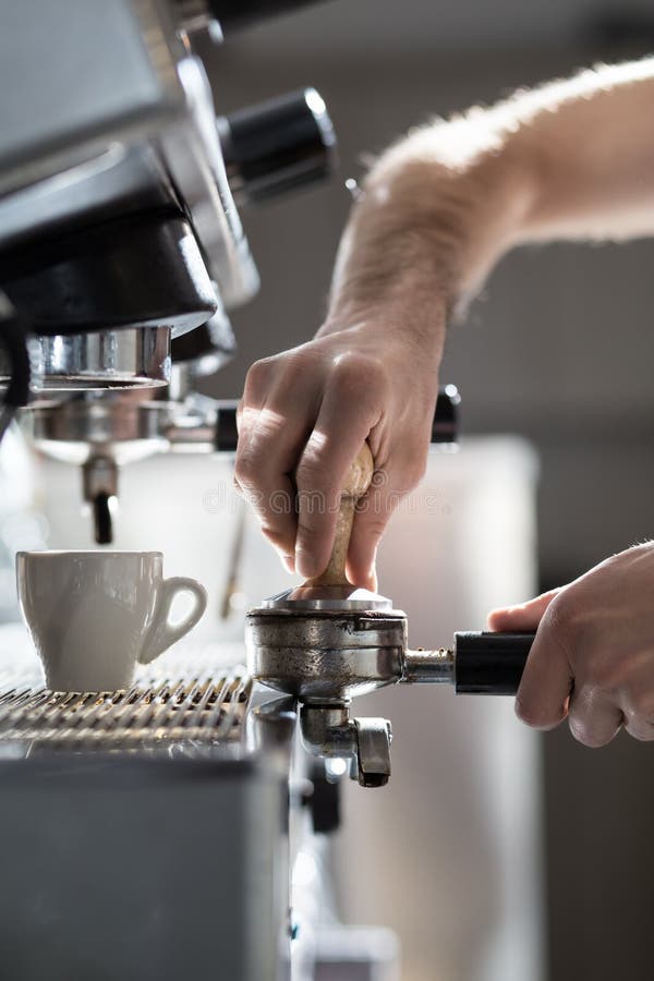 Coffee Making Process; Espresso Cup and Coffee Machine; Stock Image ... Coffee Making Process; Espresso Cup and Coffee Machine; Stock Image ...