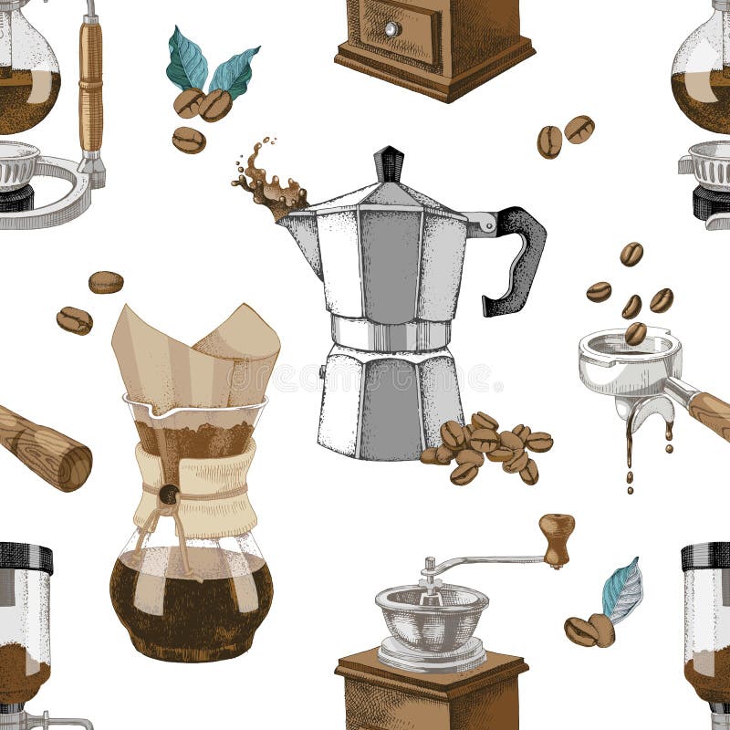 Coffee Making - Process in Flat Design. Vector Stock Vector ...