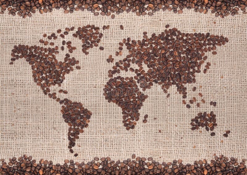Coffee map stock image. Image of coffee, cartography - 14352887