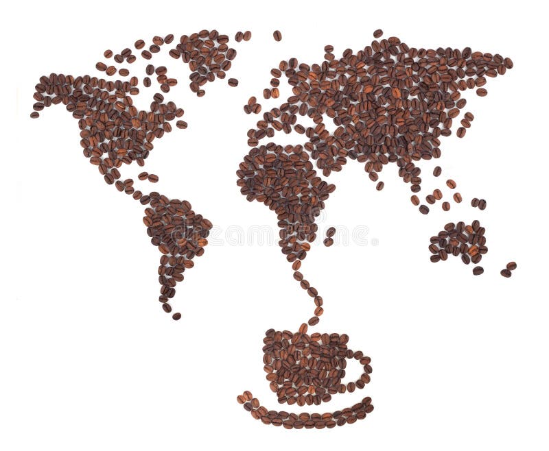 Coffee map stock image. Image of coffee, cartography - 14352887