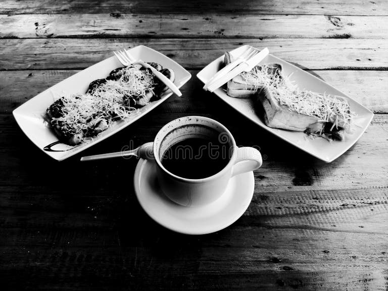 Coffee Meal Set for Break stock image. Image of board - 271285317