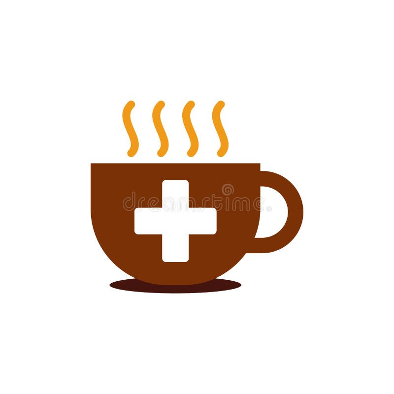 Coffee Medical Logo Icon Design Stock Vector - Illustration of drink ...
