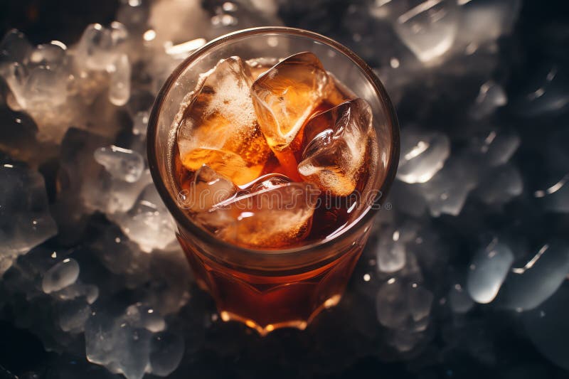 Coffee Melting into an Icy Drink Background Stock Illustration ...