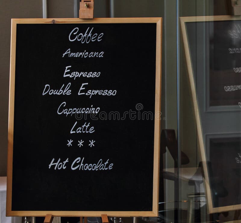 Coffee menu stock image. Image of drink, shop, coffee - 42737533