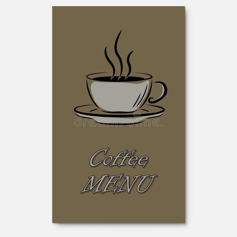 Coffee menu cover stock vector. Illustration of drinks - 47709057
