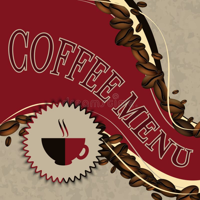 Coffee Menu. Cup of Coffee Label Stock Vector - Illustration of ...