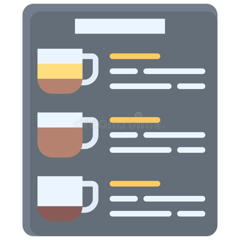 Coffee Menu Icon, Coffee Shop Related Vector Stock Vector ...