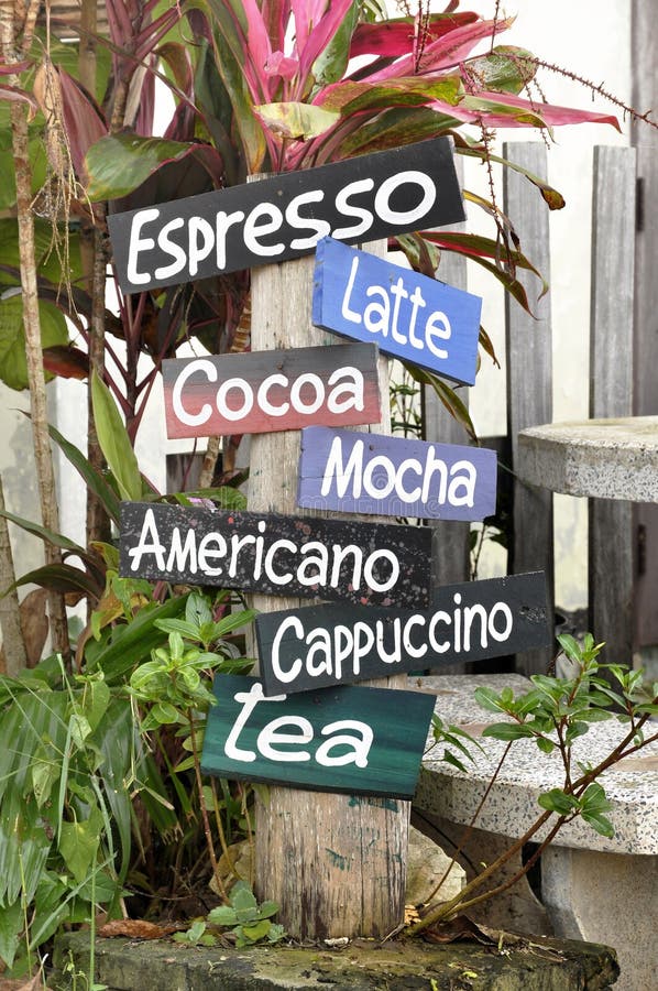 Coffee Menu Tab Color Garden Stock Image - Image of espresso, asia ...