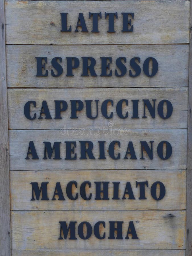 Coffee menu stock image. Image of conceptual, cappuccino - 46410873