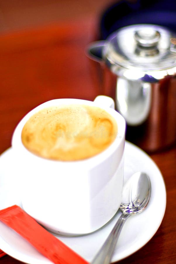 Coffee with milk stock image. Image of drink, colors, porcelain - 3827509