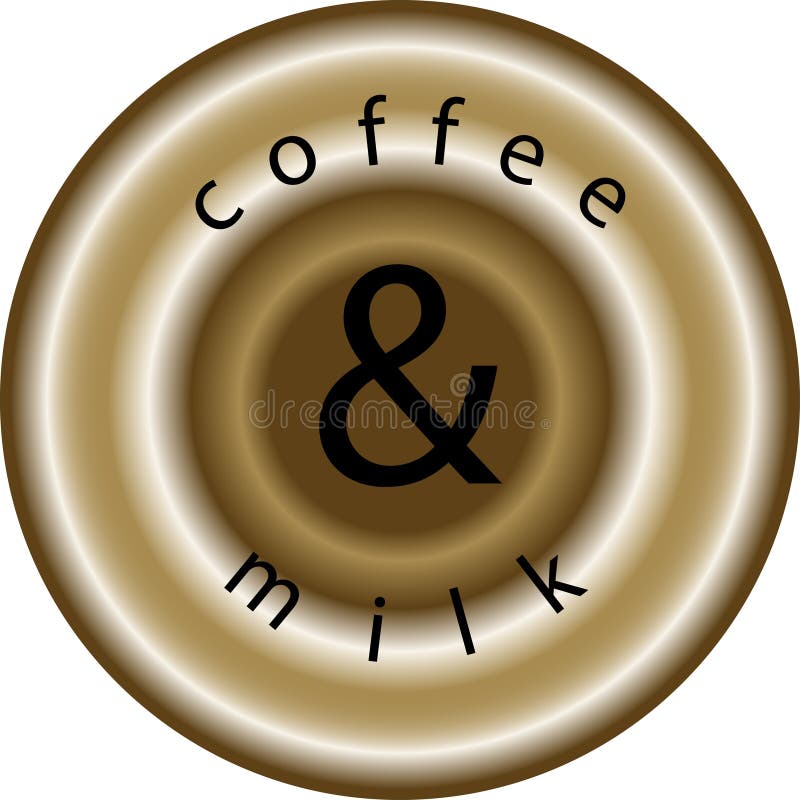 Coffee and milk stock vector. Illustration of black, circle - 74933004