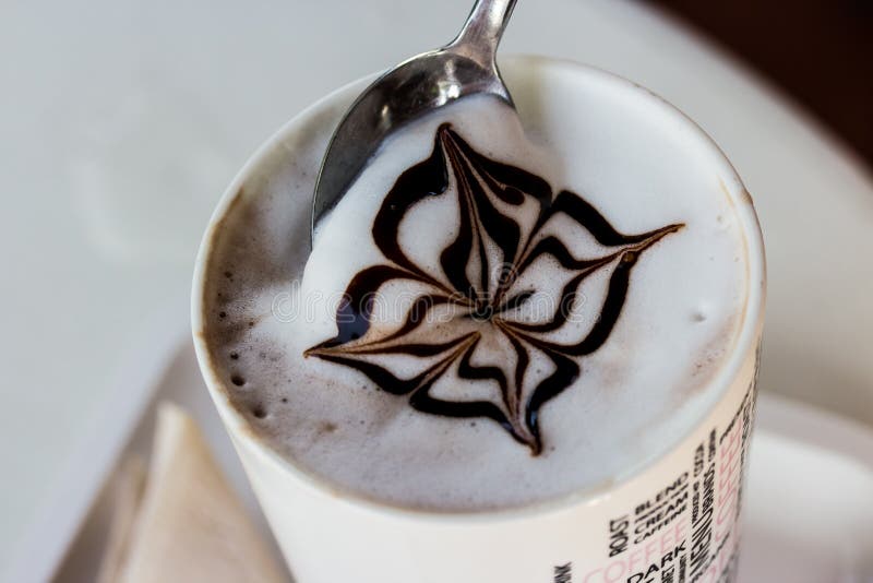 Coffee with milk pattern stock photo. Image of view, black - 45909470