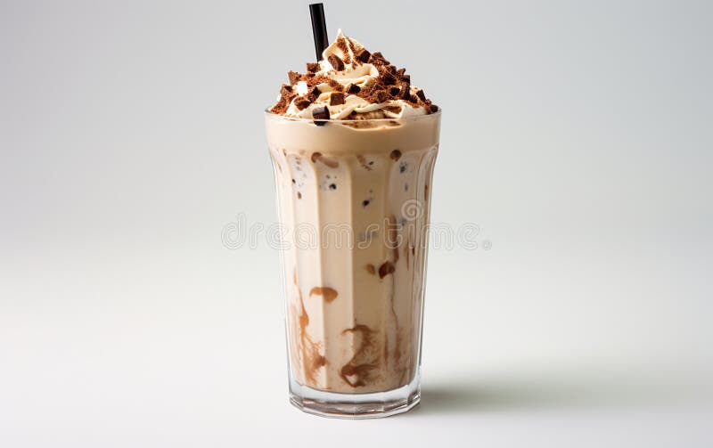 Coffee Milkshake White Background Stock Illustration - Illustration of ...