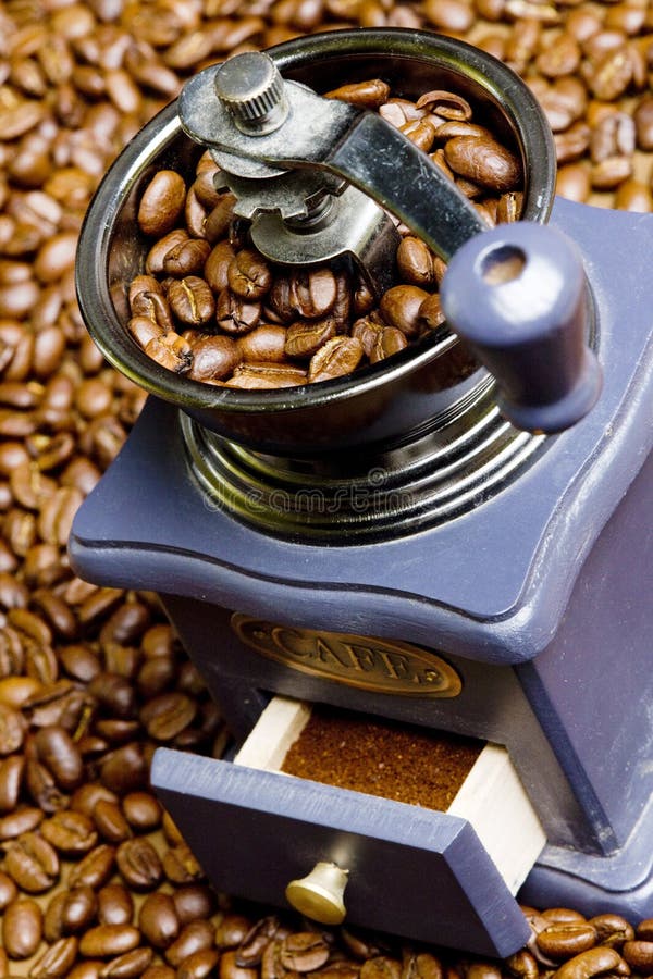 Coffee Mill with Coffee Beans Stock Image - Image of food, caffee ...