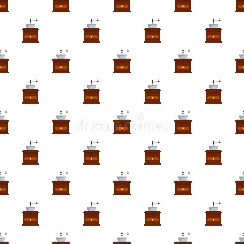 Coffee Mill Pattern Seamless Vector Stock Vector - Illustration of ...