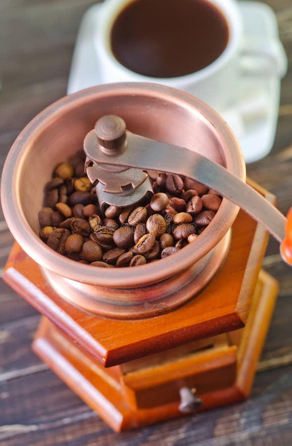 Coffee mill stock image. Image of handful, mill, closeup - 34103915