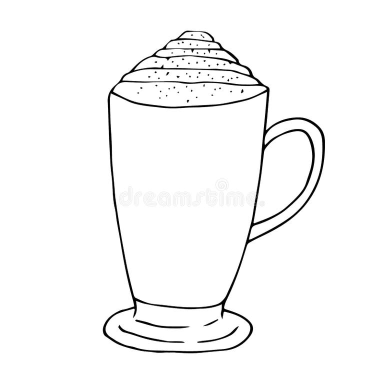 Coffee Mocha Vector Illustration, Hand Drawing Doodle Stock Vector ...