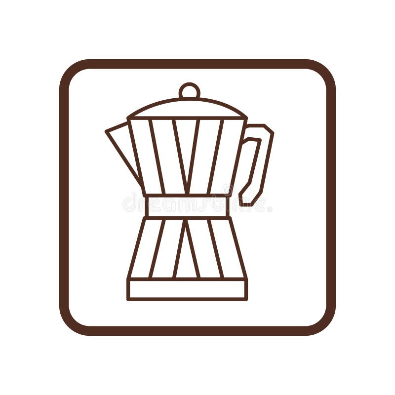 Coffee moka pot icon stock illustration. Illustration of coffeemaker ...