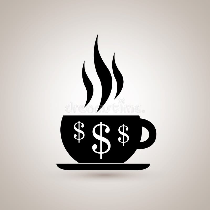 Coffee is money design stock illustration. Illustration of sign - 68068317