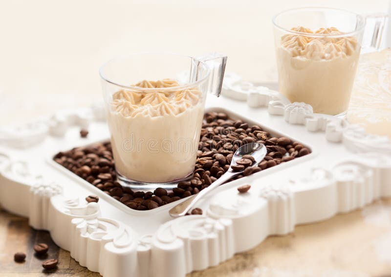 Coffee mousse stock image. Image of food, bean, cold - 26117129